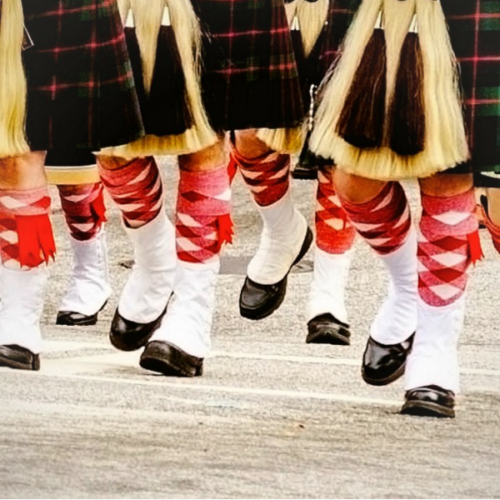 Regimental Diced Half Hose in Red/White | Kilt Socks UK | Premium Kilt Hose & Traditional ...