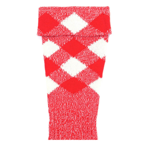 Regimental Diced Half Hose in Red/White | Kilt Socks UK | Premium Kilt Hose & Traditional ...